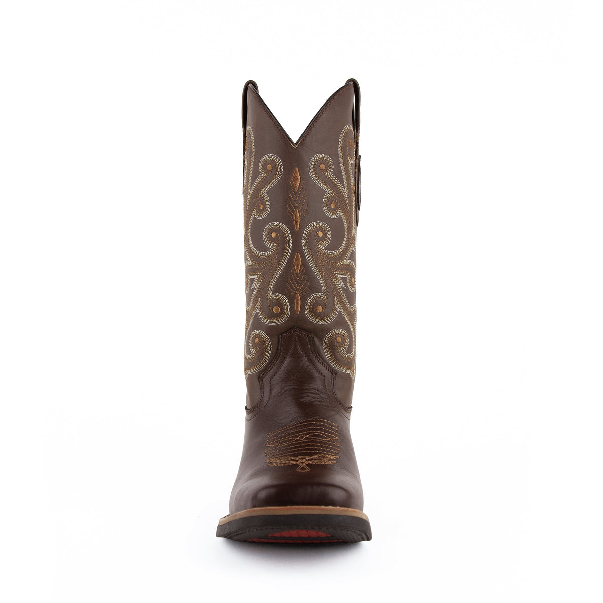 Ferrini USA Men's Ferrini French Square Toe Cowboy Boot in Brown — MensUSA