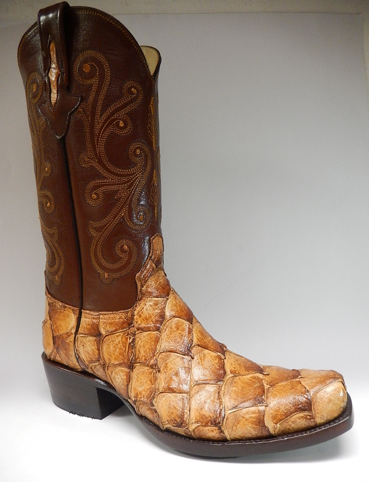 Safari Pirarucu Monster Fish Cowboy Boots — MensUSA