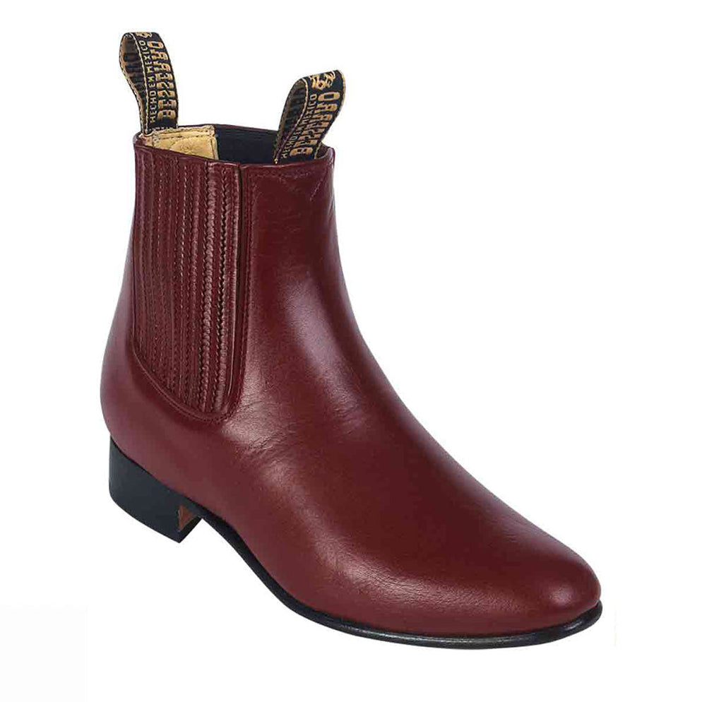Mens Botines Charros Burgundy — MensUSA