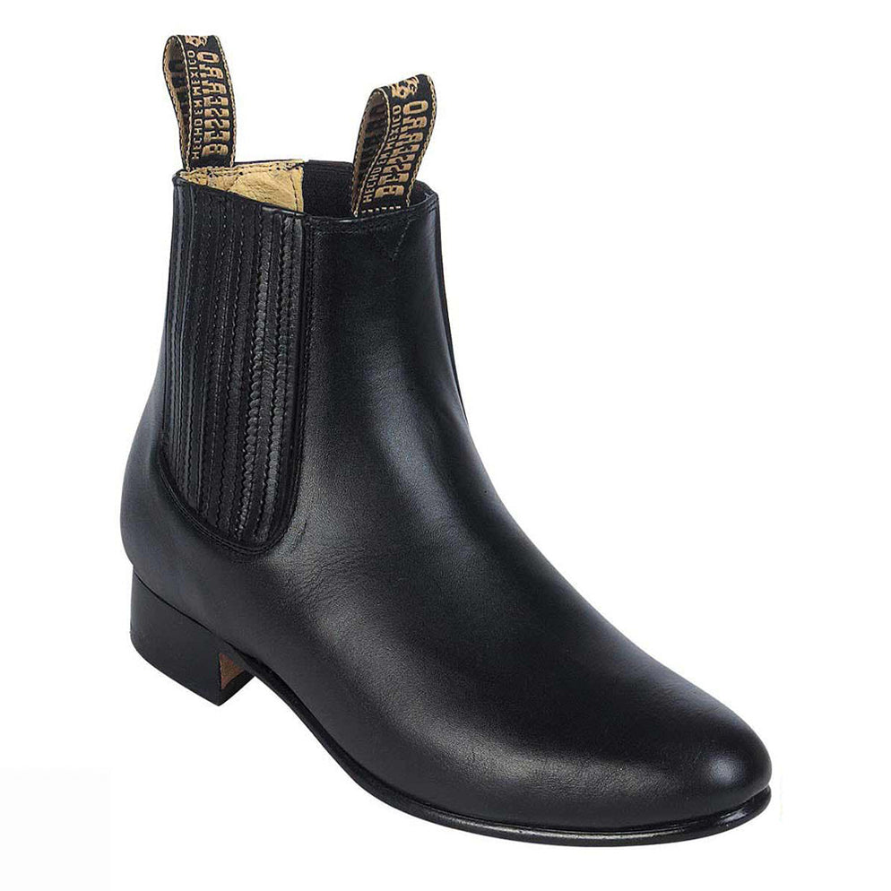 Besserro Men's Black Botines - Sleek Charro Ankle Boots — MensUSA