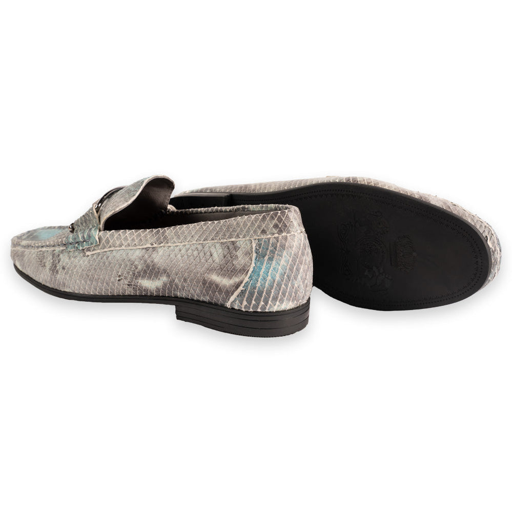 P0211 -3218 Python Print V buckle- Multi Blue — MensUSA