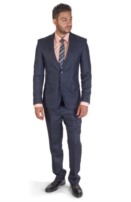 34s Suit - 34 Short Navy Suit - Size 34 Suit - 34s Slim Fit Suit — MensUSA
