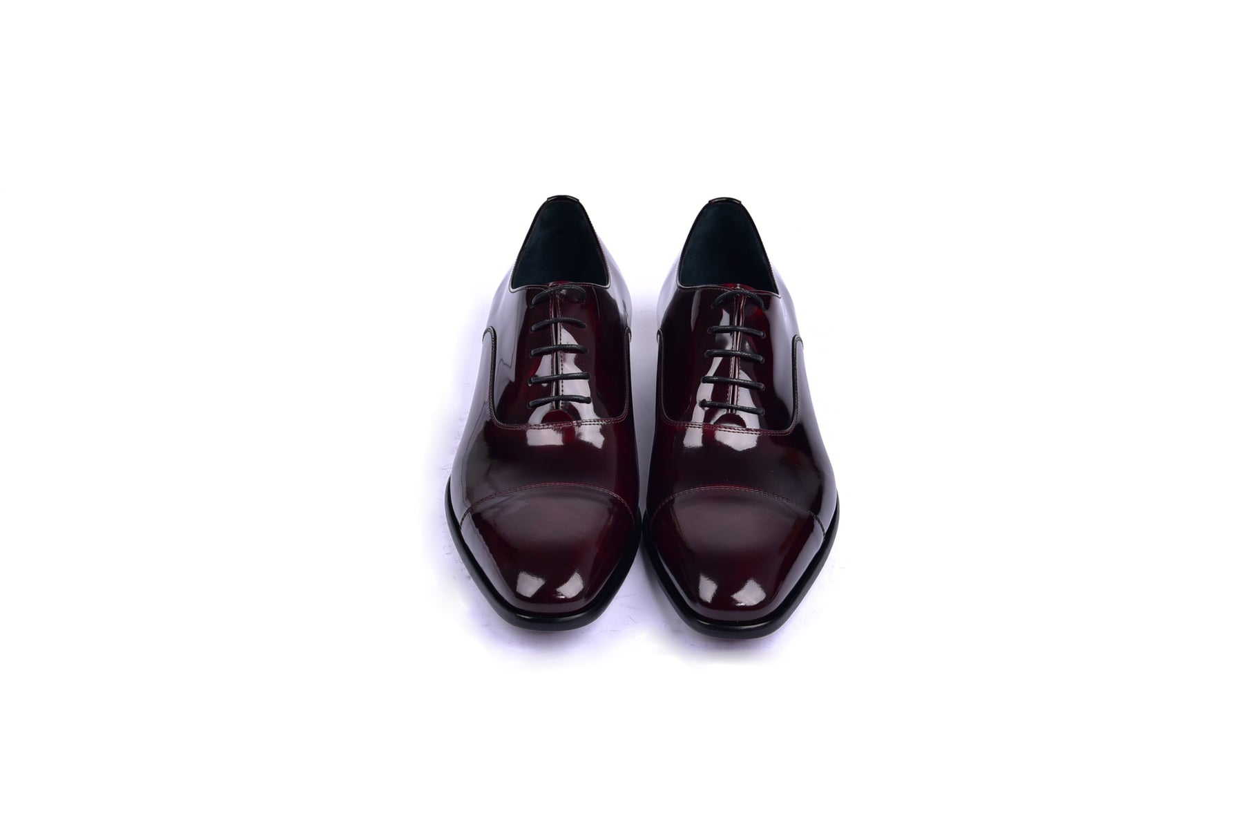 C0093-6265 Cap toe Lace up-Shinny Calf Burgundy — MensUSA
