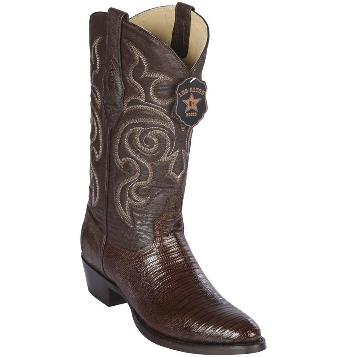 Brown Lizard Cowboy Boots R-Toe — MensUSA