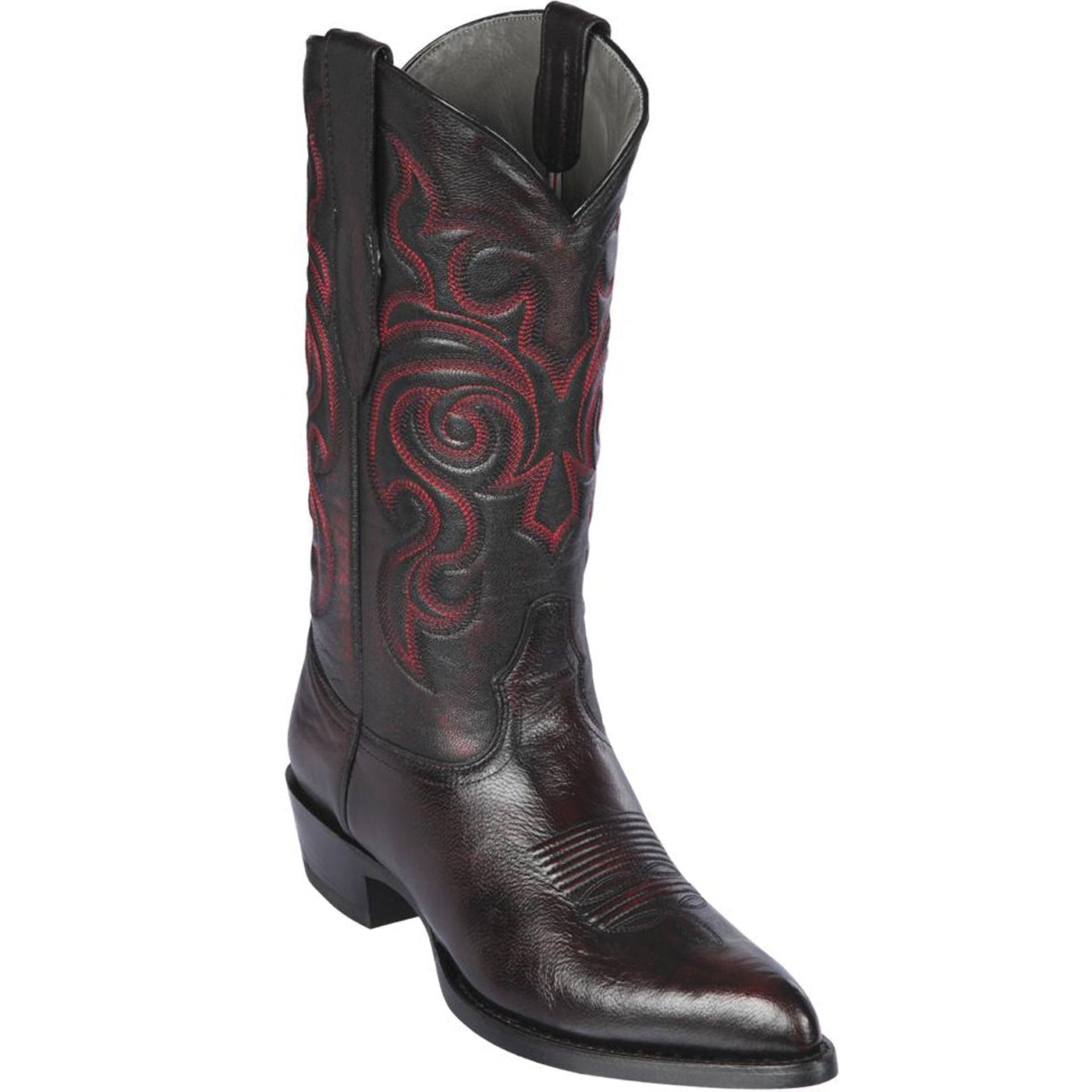 Black Cherry Goat Cowboy Boots J-Toe — MensUSA