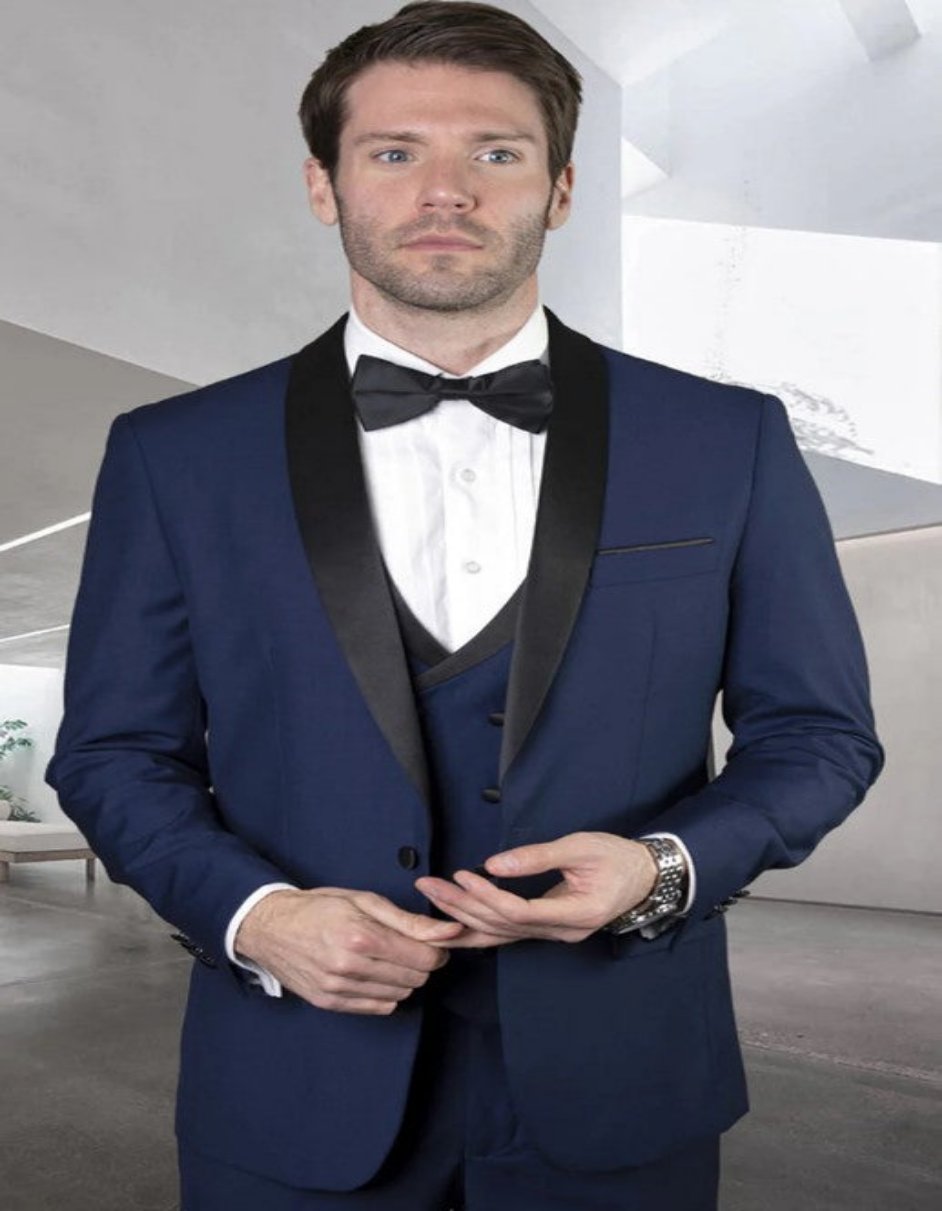 Blue Prom Suit - Blue Homecoming Outfits For Guys Double Breasted Lape ...