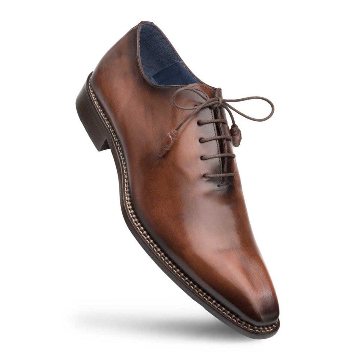 Enterprise Brown Calfskin Men’s Plain Toe Shoe By Mezlan Made In Spain ...