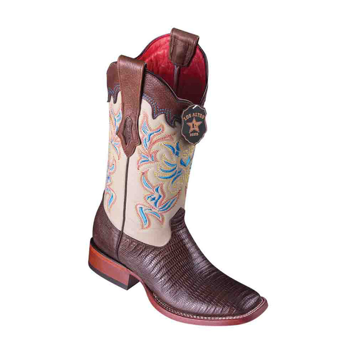 Brown Teju Lizard Square Toe Women's Western Boot | Alligator Warehouse ...
