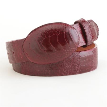 Cinto De Avestruz - Cinto Vaquero Burgundy ~ Maroon ~ Wine Color Ostri ...