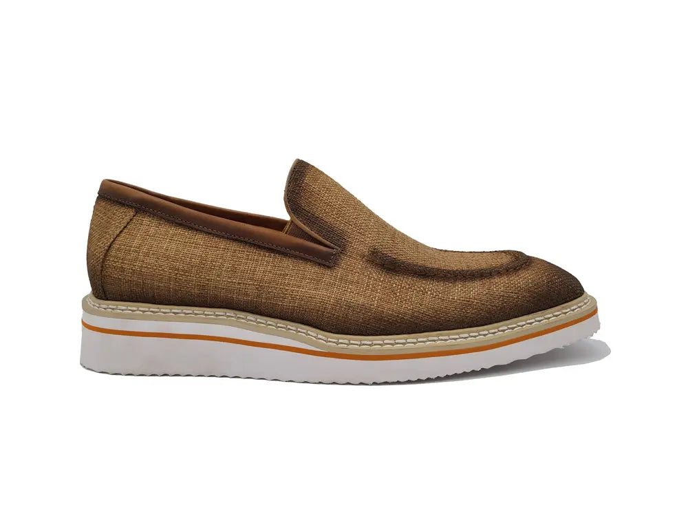 Burnished Linen Loafer — MensUSA