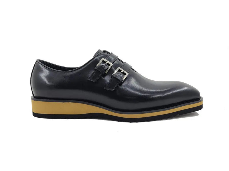 Burnished Double Monk Whole Cut Shoe — MensUSA