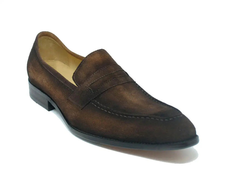 Burnished Suede Penny Loafer — MensUSA