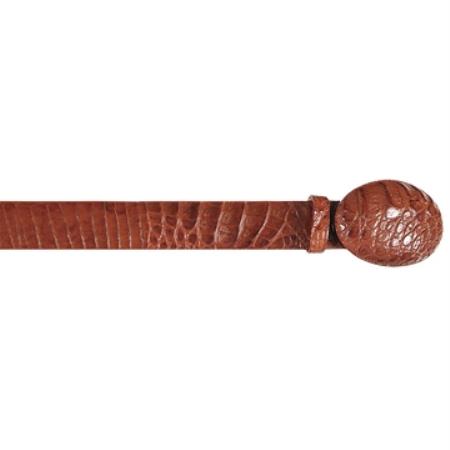 Cognac caiman ~ World Best Alligator ~ Gator Skin Belly — MensUSA