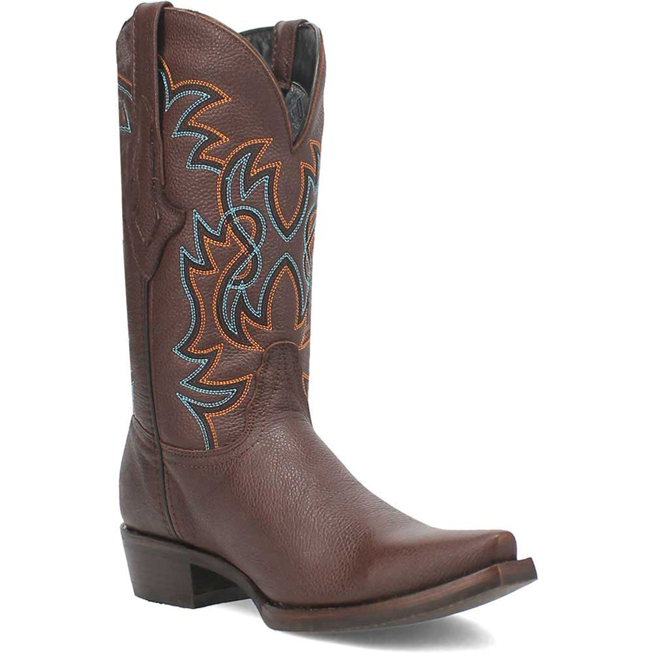 Dingo Gold Rush Brown Leather Snip Toe Western Boots — MensUSA