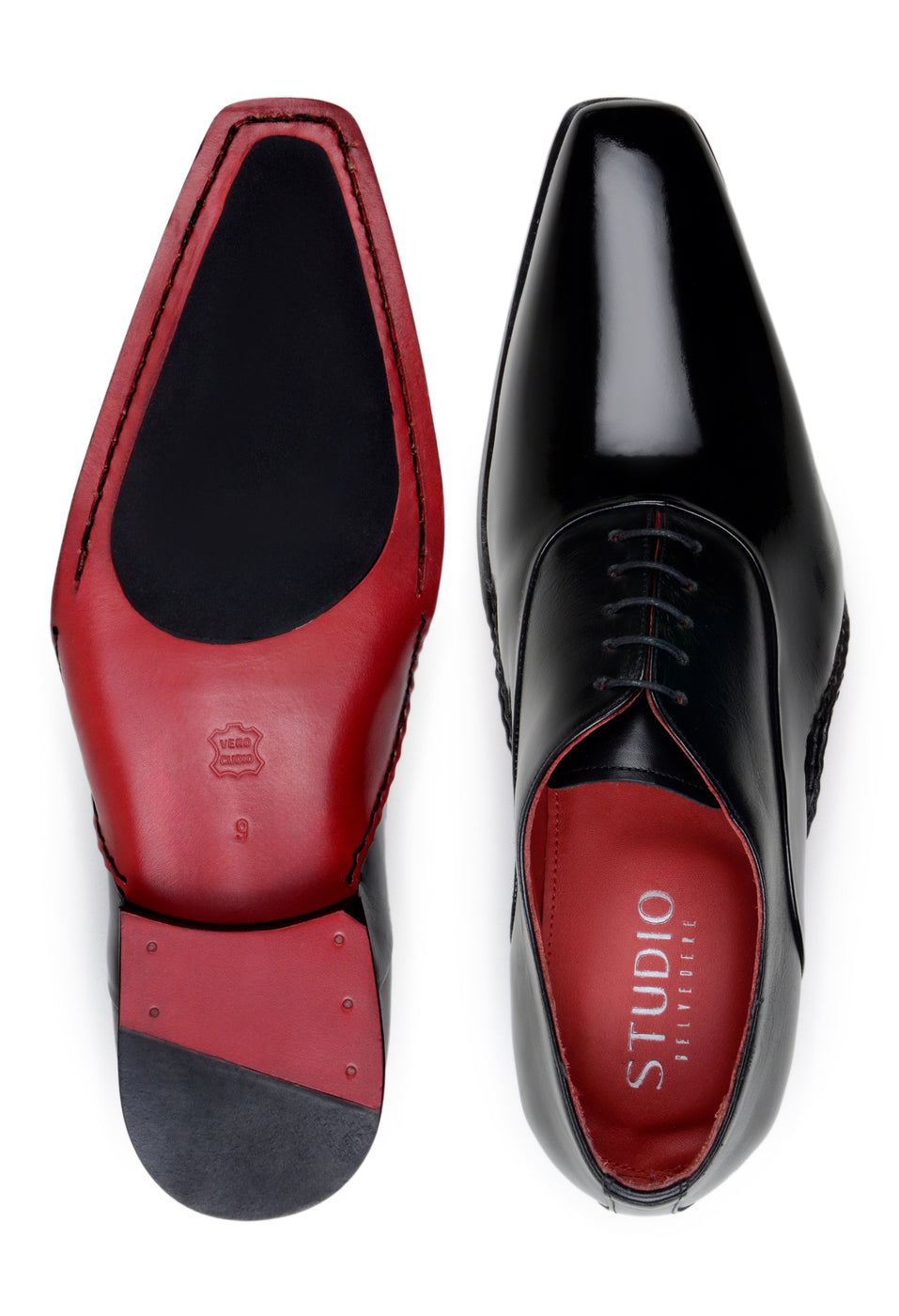 Belvedere Nero Black Genuine Crocodile Dress Shoe — MensUSA
