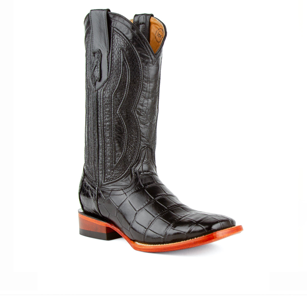 Ferrini USA Men's Ferrini Alligator Belly Square Toe Cowboy Bo... — MensUSA