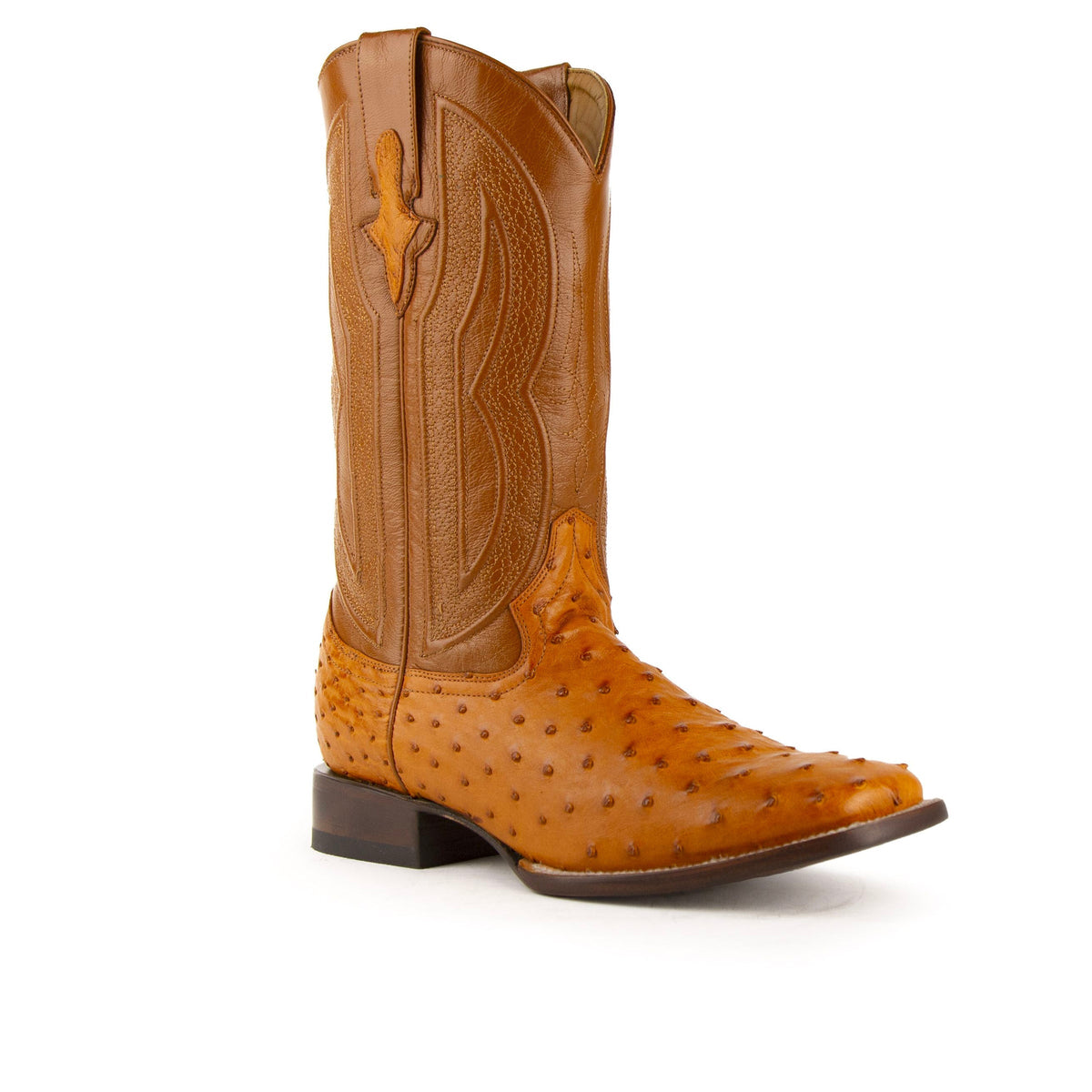 Ferrini USA Ferrini Colt Ostrich Quill Square Toe Cowboy Boot ... — MensUSA