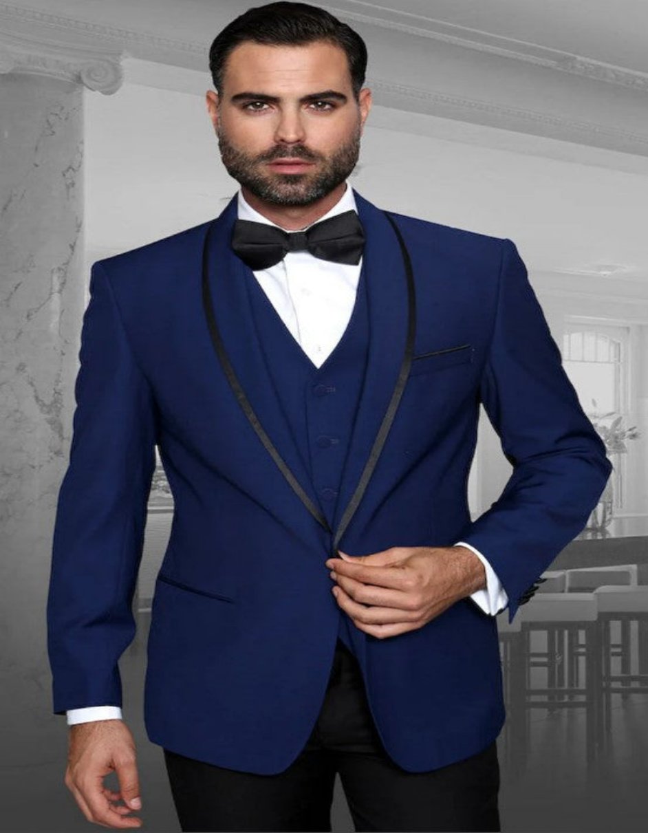 Blue Prom Suit - Blue Homecoming Outfits For Guys Matching Vest and Bl ...