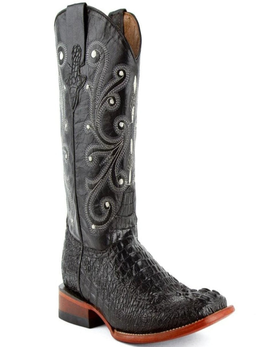 Ferrini USA Men's Ferrini Caiman Crocodile Print Boots Handcra... — MensUSA