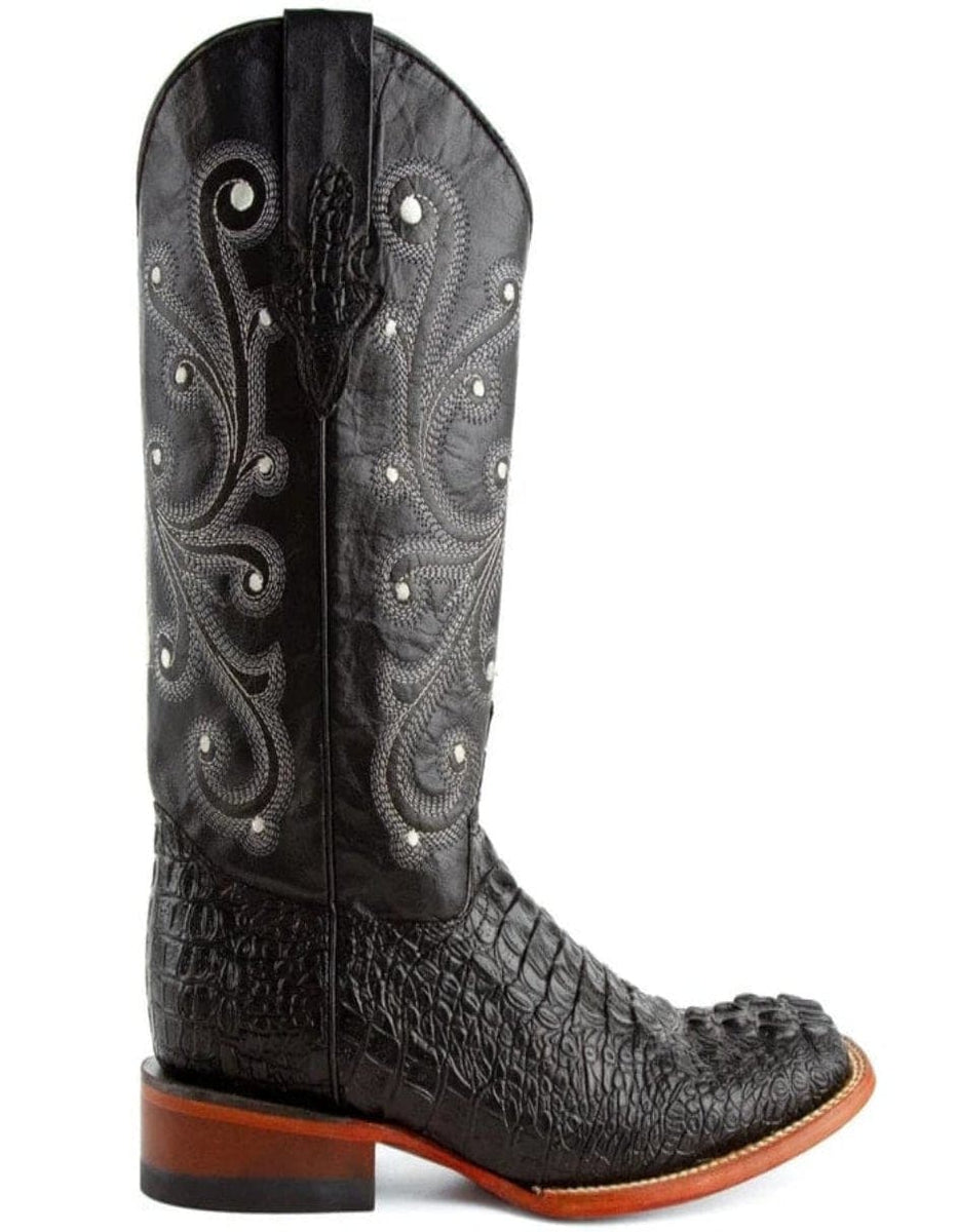 Ferrini USA Men's Ferrini Caiman Crocodile Print Boots Handcra... — MensUSA