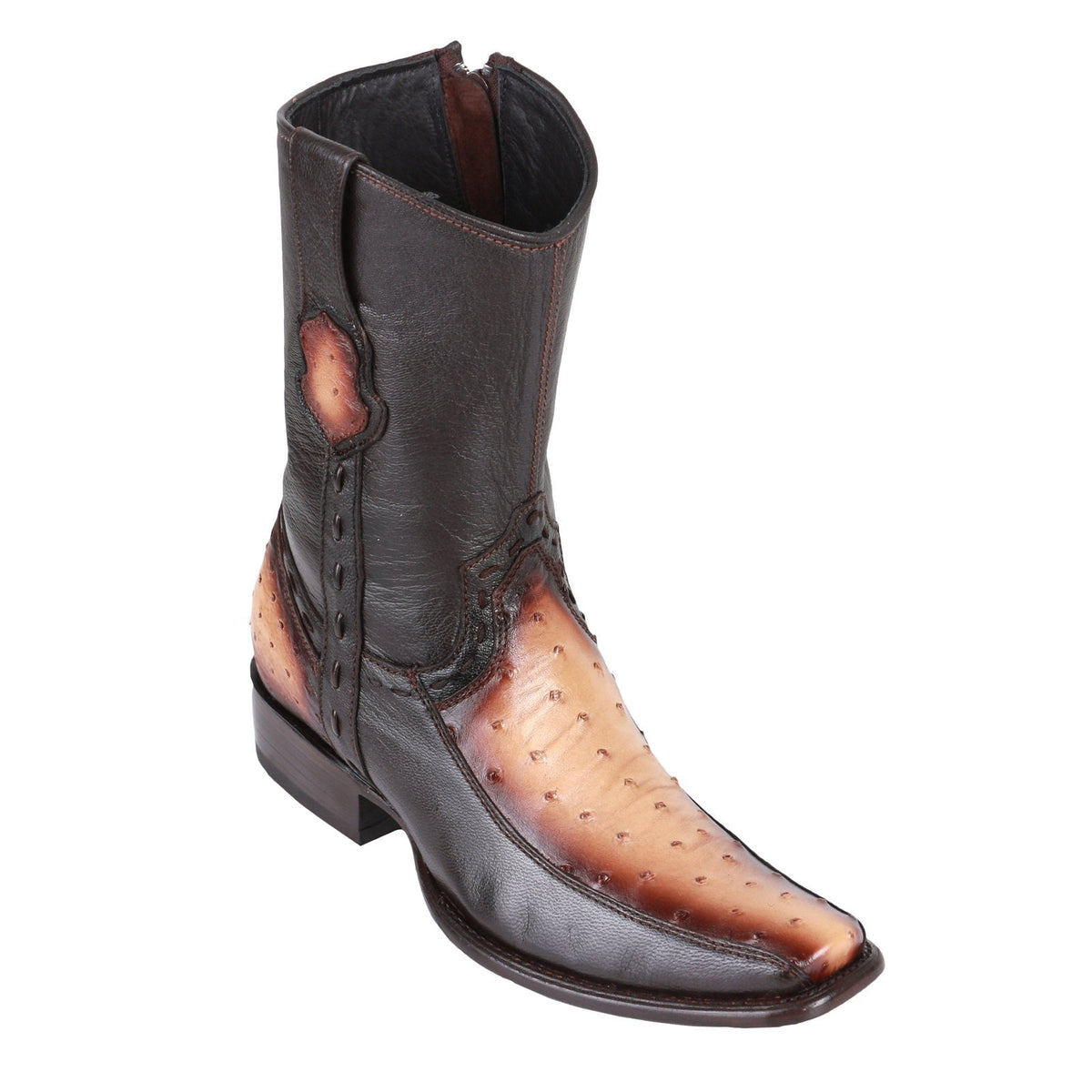 King Exotic Men's Ostrich & Deer Boots Faded Oryx - H79BF Dubai Toe ...