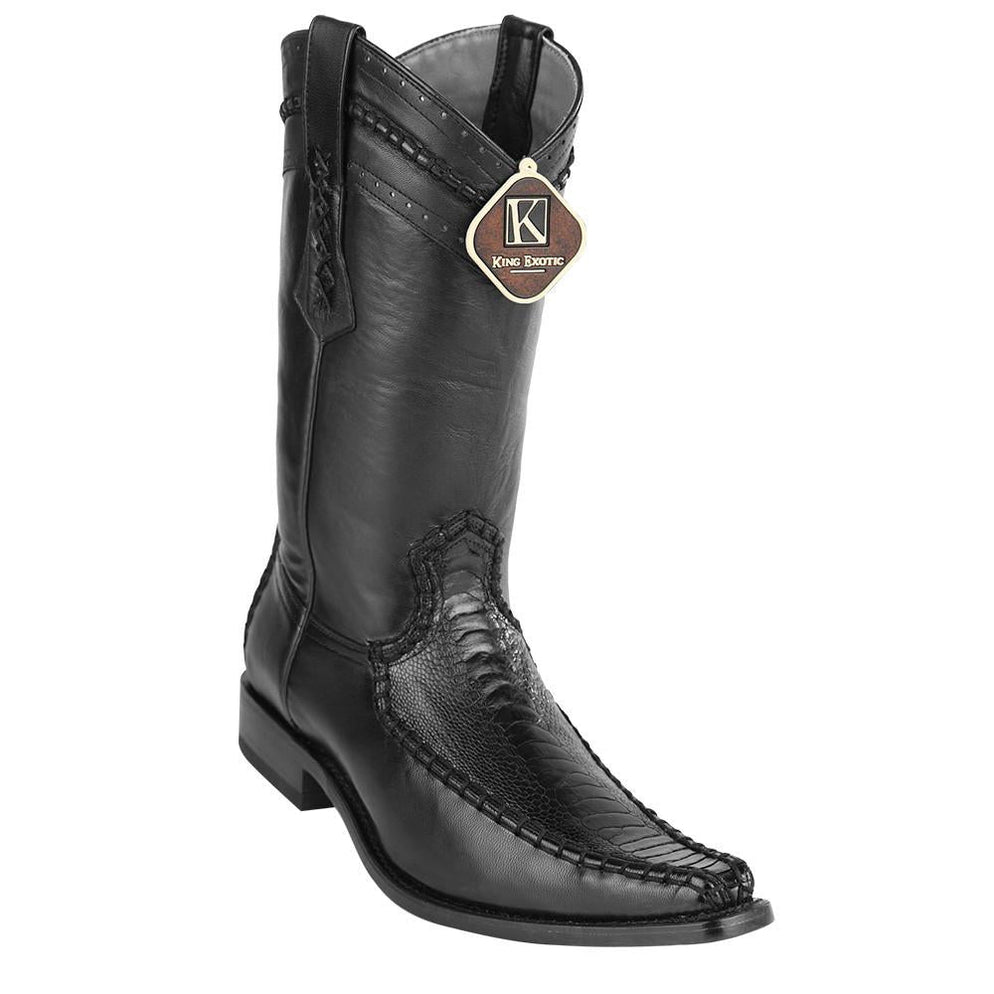 King Exotic Men's Ostrich Leg European Toe Boots — MensUSA