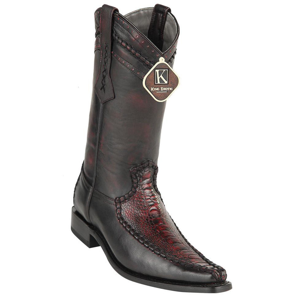 King Exotic Men's Ostrich Leg European Toe Boots — MensUSA