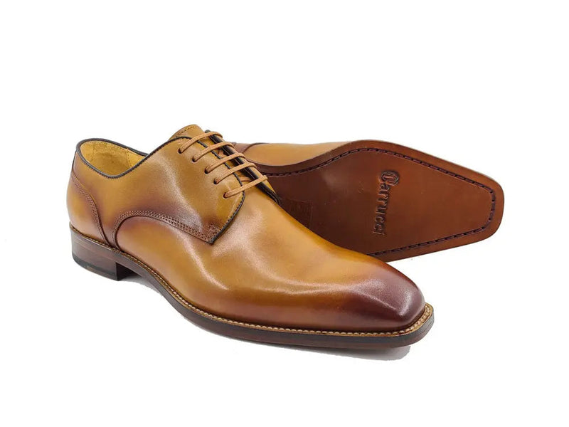 Leather Sole Plain Toe Burnished Blucher — MensUSA