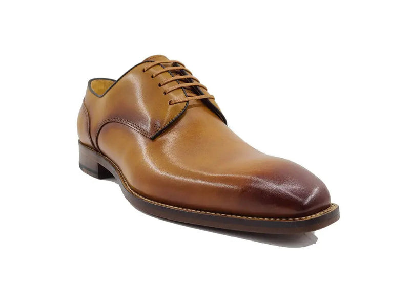 Leather Sole Plain Toe Burnished Blucher — MensUSA