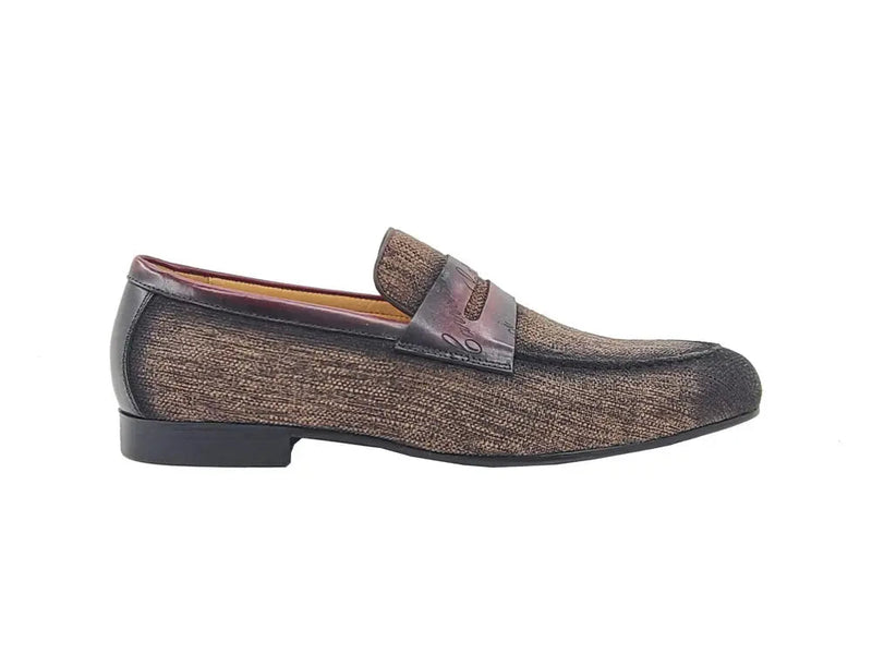 Life Style Penny Loafer W Leather Trim — MensUSA