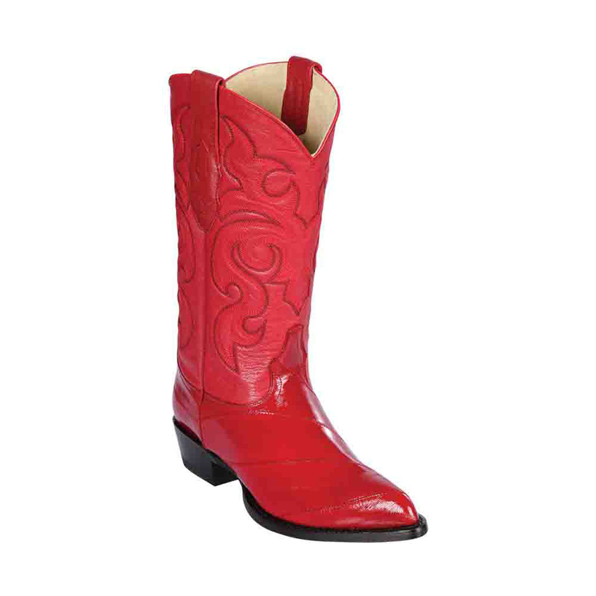 Los Altos Men's Red Eel Skin J Toe Boots — MensUSA
