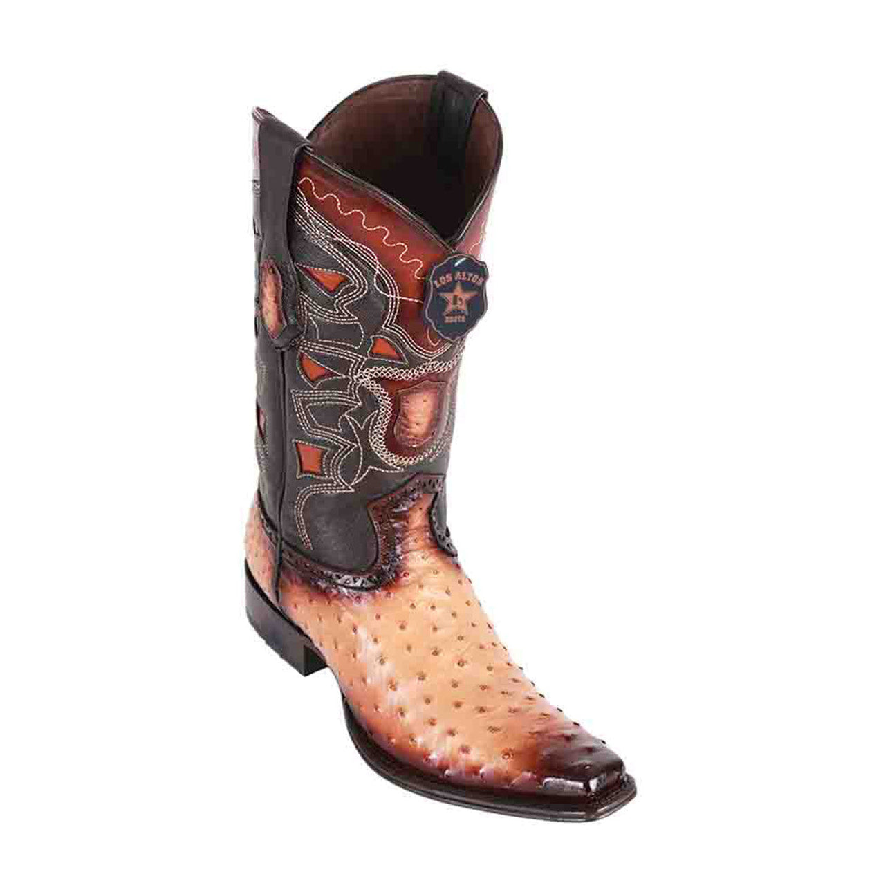 Los Altos Ostrich Faded Oryx Square Toe Boot for Men | Alligator ...