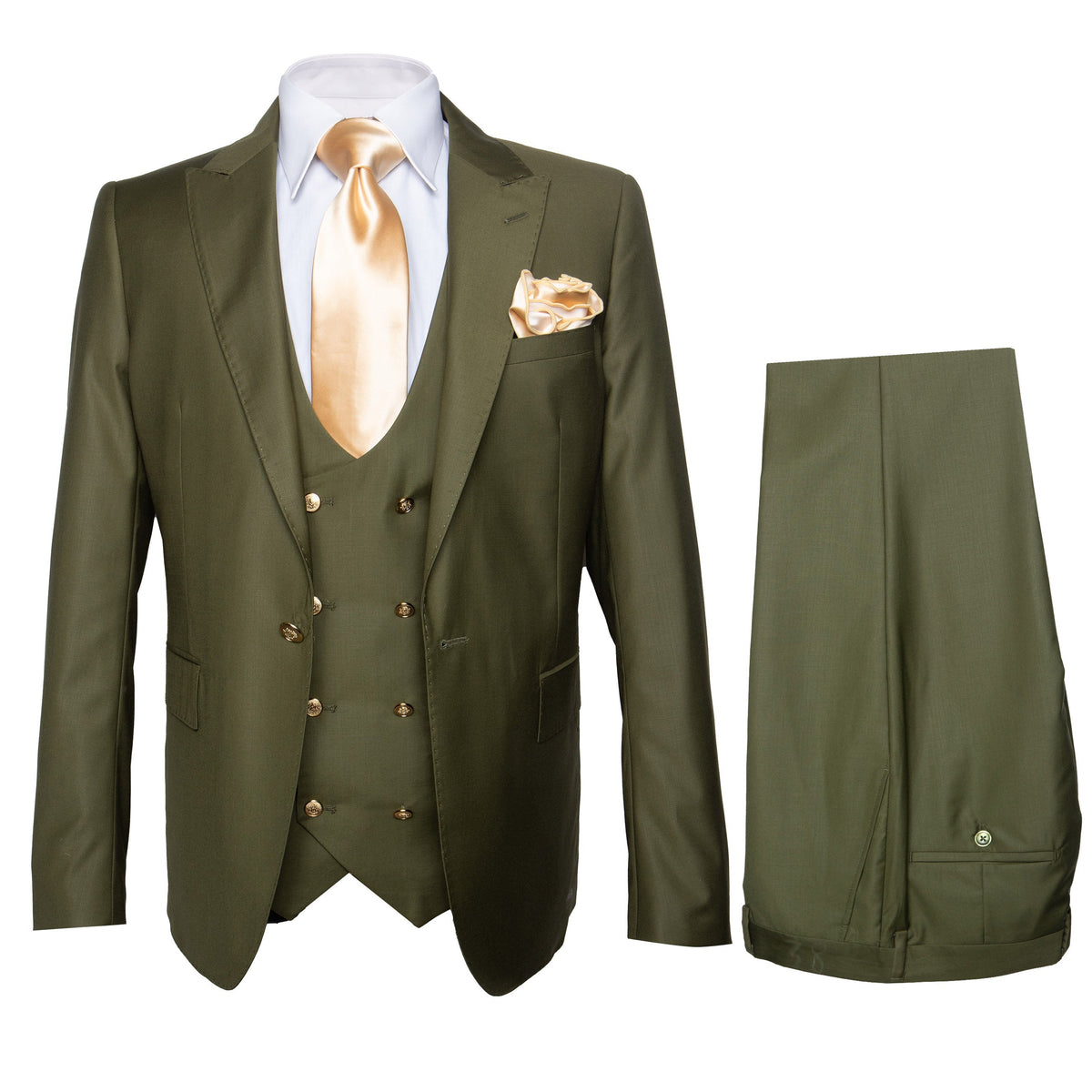 Rossi Man MAX RM1775 Slim Fit 3-Piece Suit – Sophisticated Tailored Ol ...