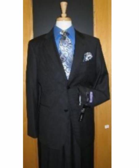 Mens 36 Long Suit - Size 36L Charcoal Pinstripe Suit — MensUSA