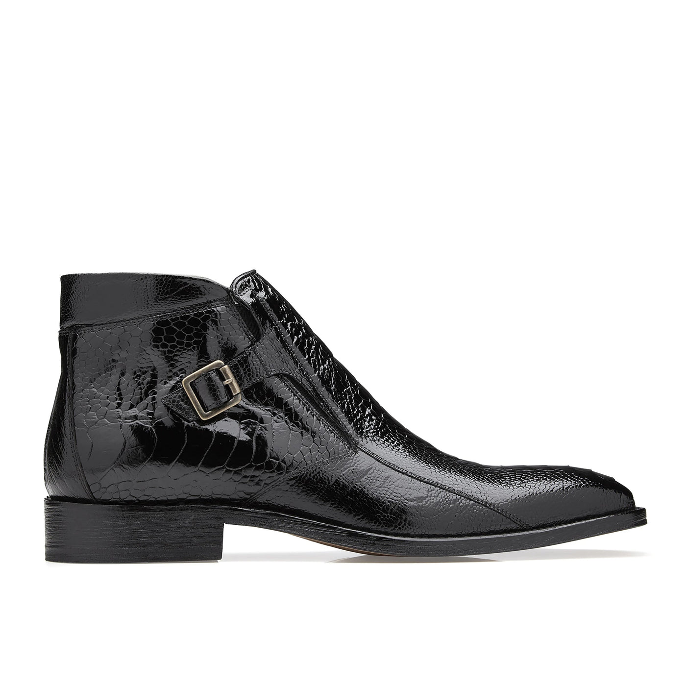 Mens Belvedere Gregg Ostrich Leg Monk Strap Dress Boot in Burgundy ...