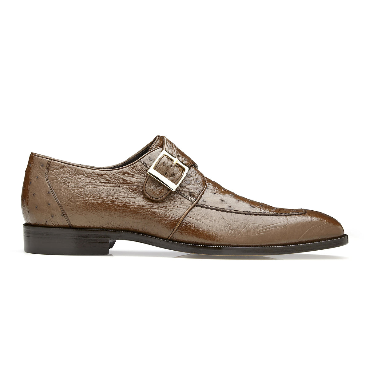 Belvedere Josh Brown Ostrich Quill Monk Strap Dress Shoe for Men — MensUSA