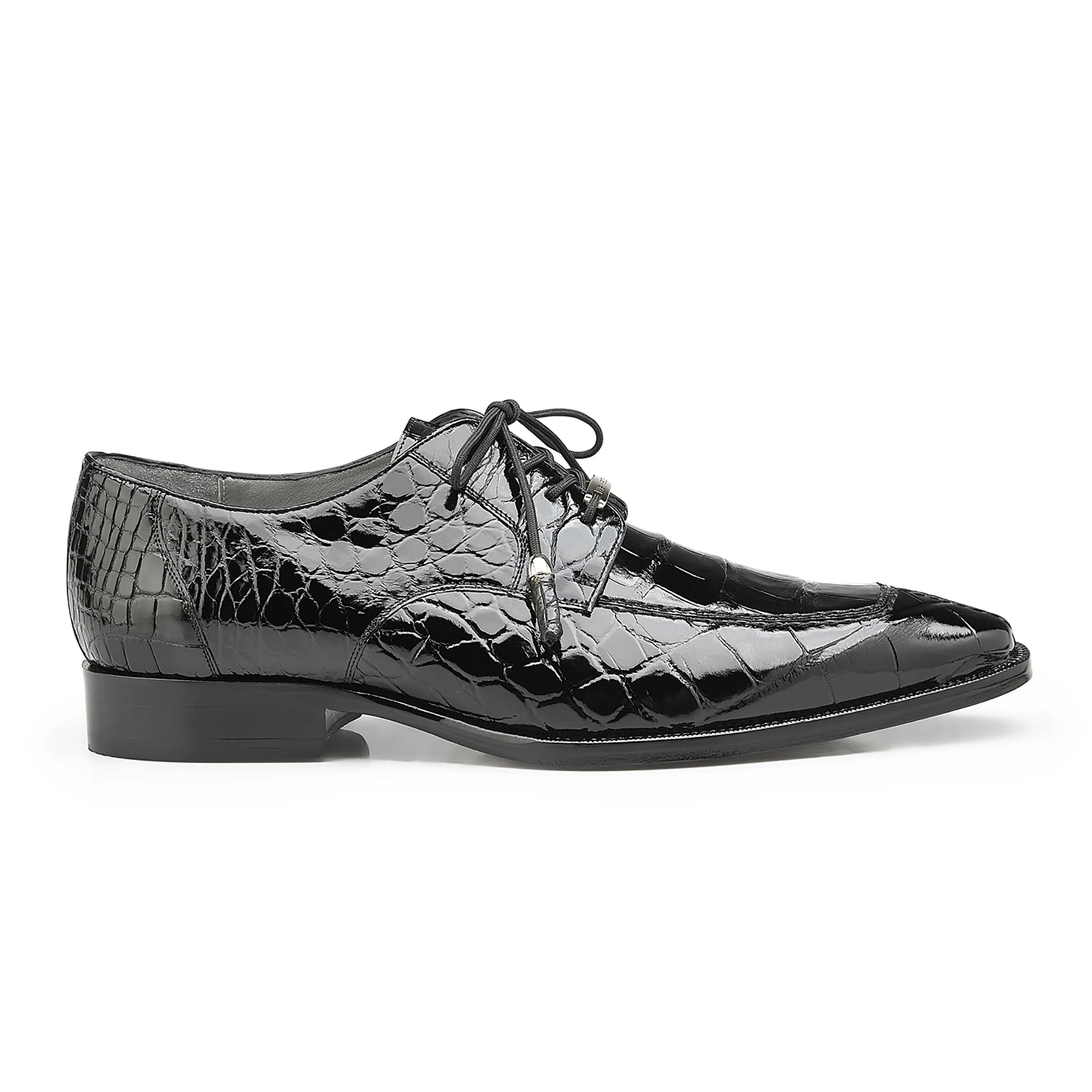 Belvedere Lorenzo Brown Alligator Split Toe Dress Shoe – Men's Exotic ...