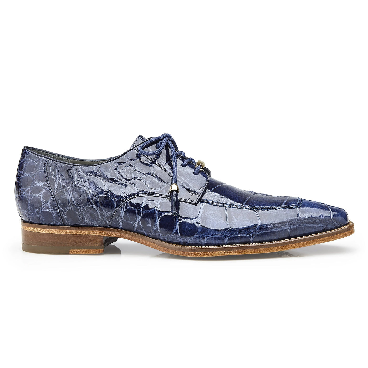 Belvedere Lorenzo Brown Alligator Split Toe Dress Shoe – Men's Exotic ...