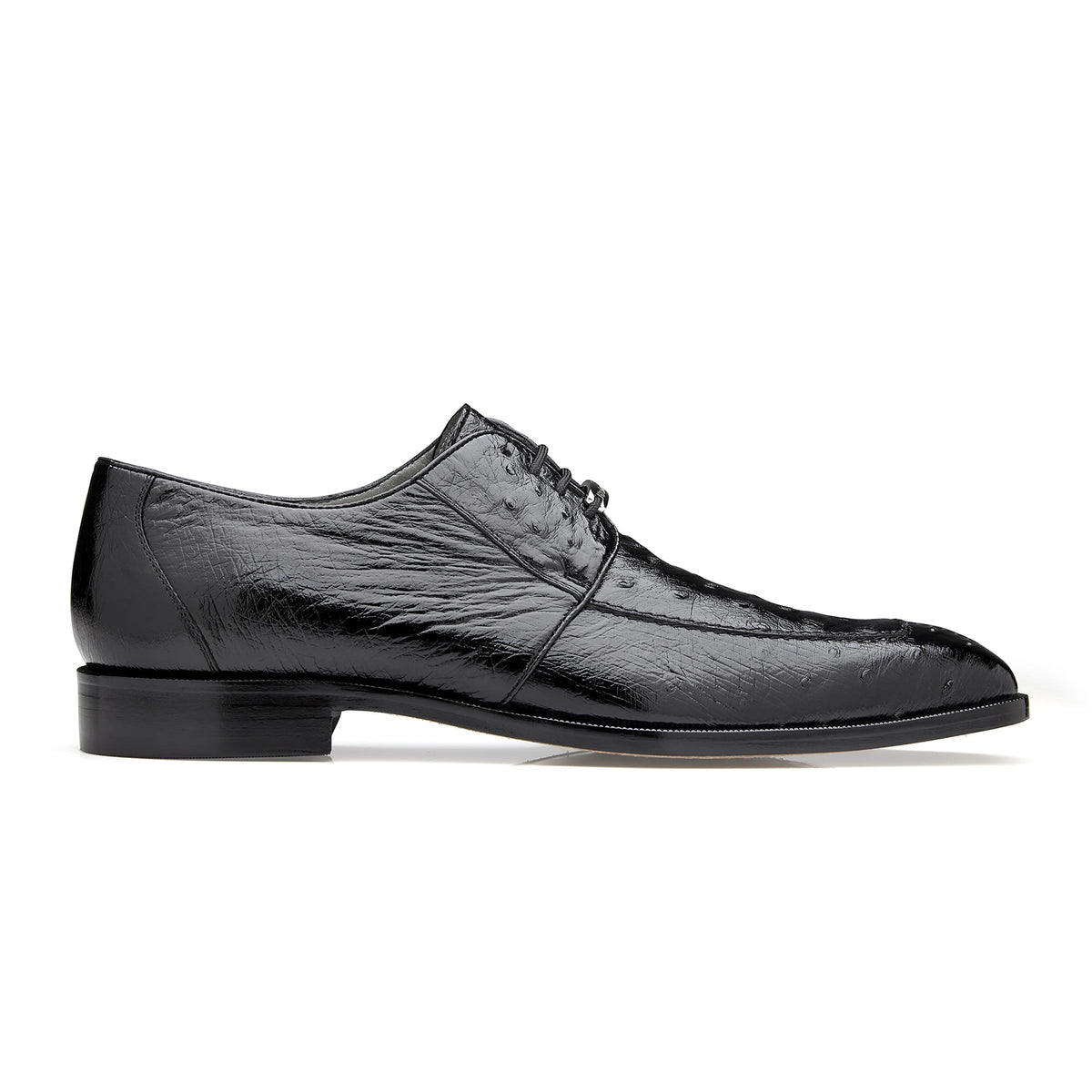 Mens Belvedere Rovigo Calf & Ostrich Split Toe Dress Shoe in Black ...
