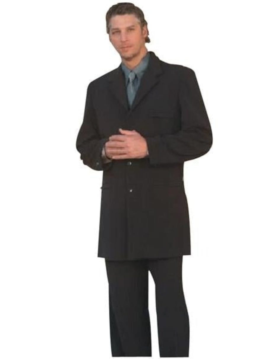 Men's Black Long Fashion Dress Zoot suit — MensUSA