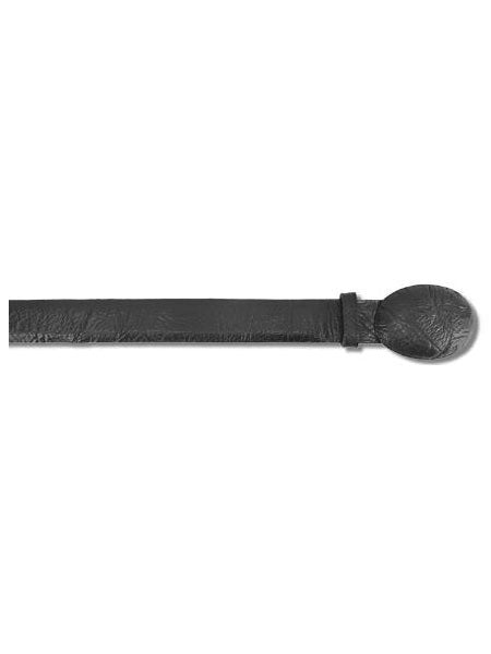 Cinto Vaquero Negro Black All-Over Genuine Bull Neck Belt — MensUSA