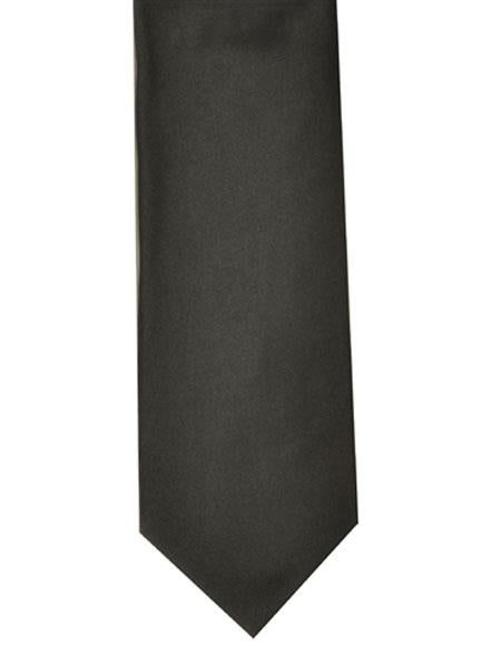 Men's Extra Long Black Polyester Neck Tie-Men's Neck Ties - Mens Dress ...