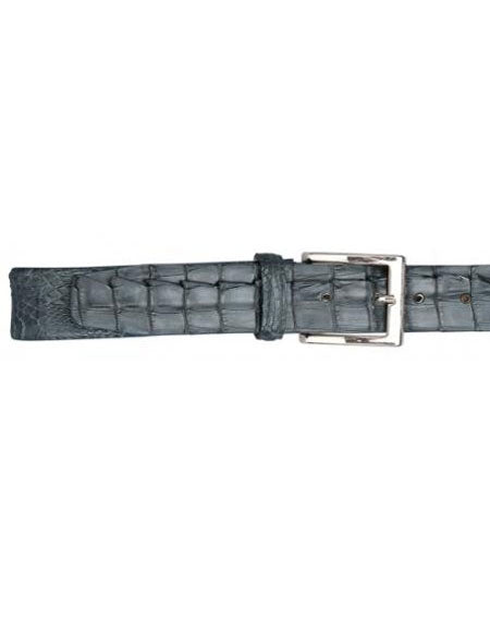 Real Authentic Skin Grey All-Over Genuine Crocodile Hornback Cinturon ...