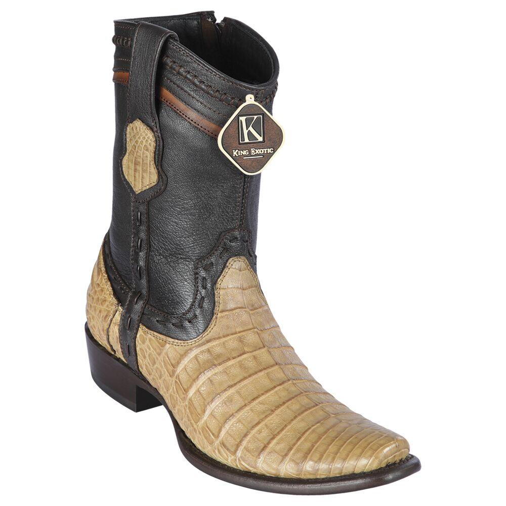 Men's King Exotic Caiman Belly Boots Dubai Toe Handcrafted Honey (479B ...