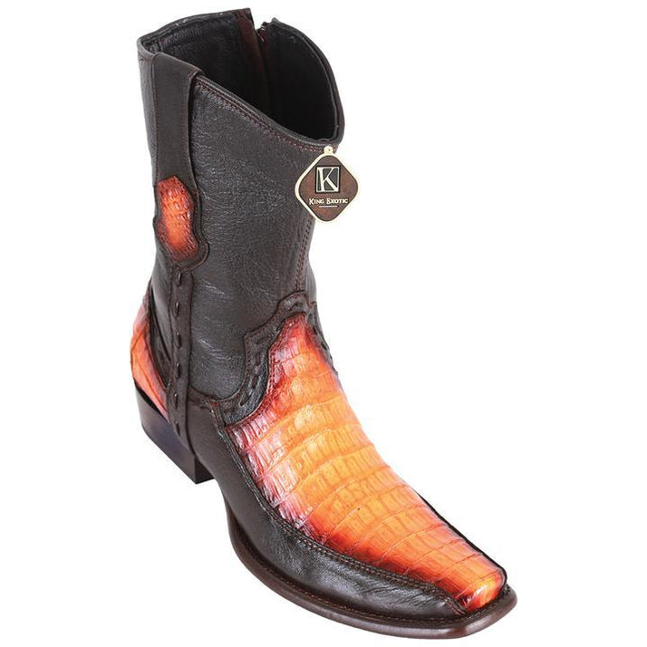 Men's King Exotic Caiman Belly Boots With Deer Dubai Toe Handmade Fade ...