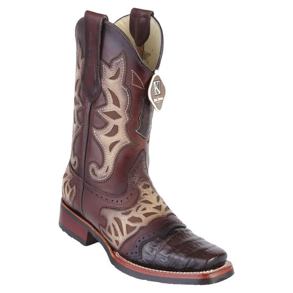 Men's King Exotic Caiman Belly Boots With Saddle Vamp Handmade Burnish ...
