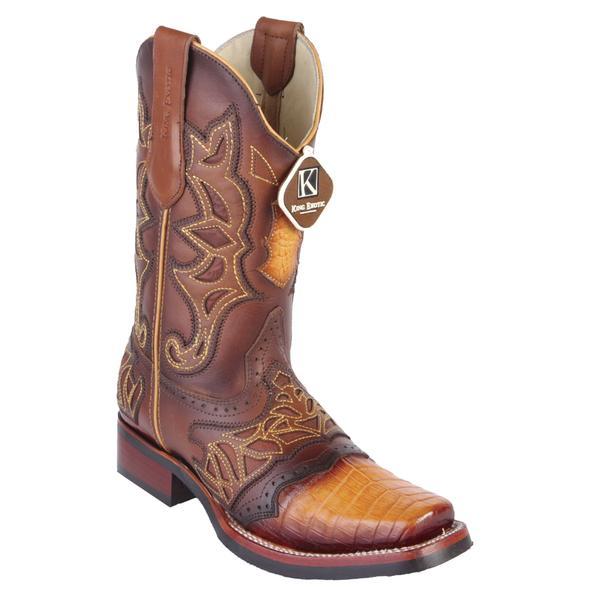Men's King Exotic Caiman Belly Boots With Saddle Vamp Handmade Butterc ...