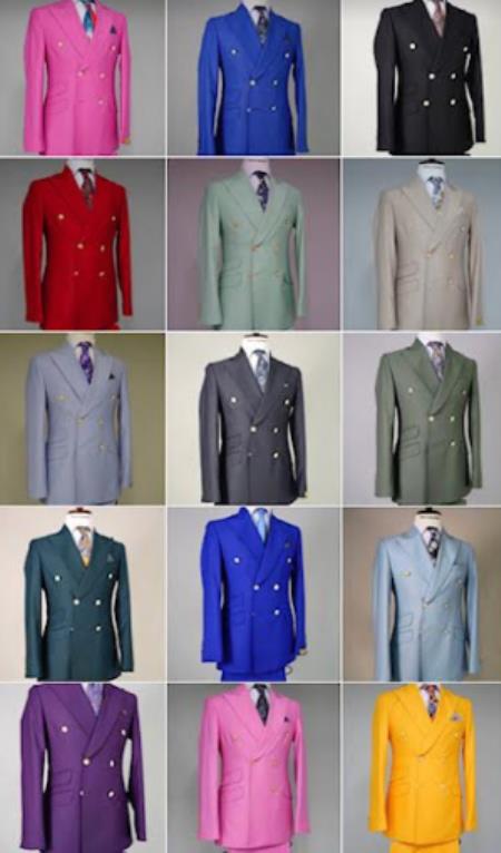 Mens Six Button Double Breasted Suit — MensUSA