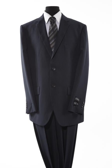 Men's Black 2 Piece 2 Button Suit — MensUSA