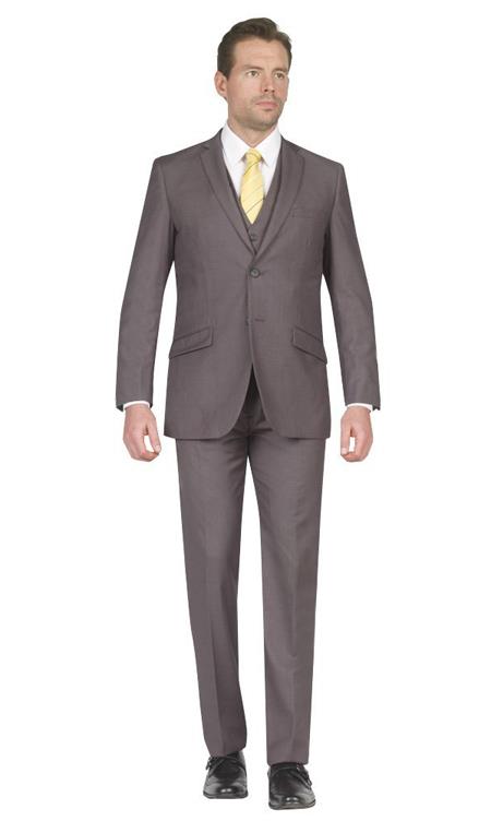 Slim Fit Suit Men's Mid Grey long lasting durable pure cotton Suit ...